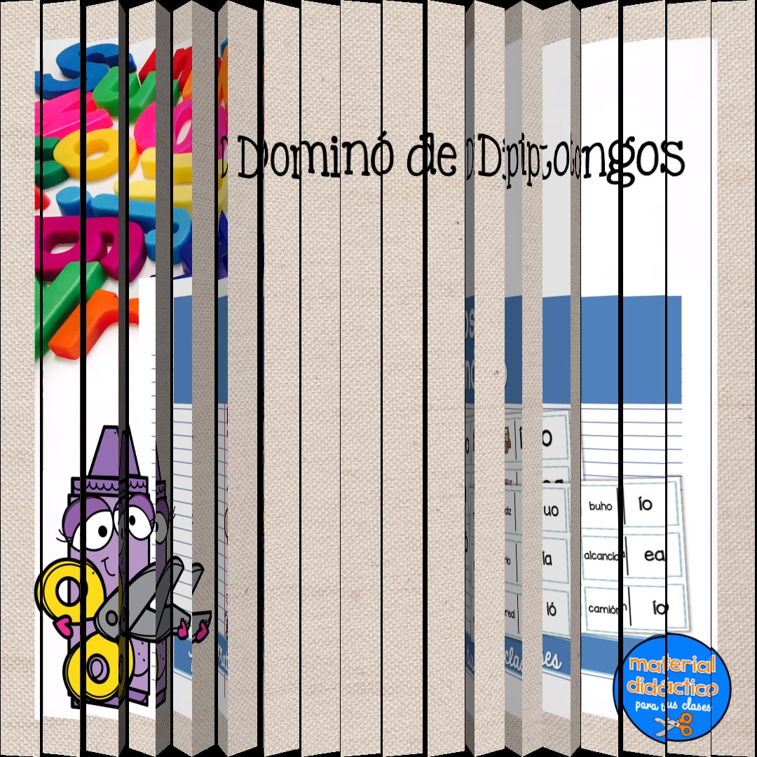 Juego de dominó con Hiatos y diptongos. | By Material Didáctico para ...