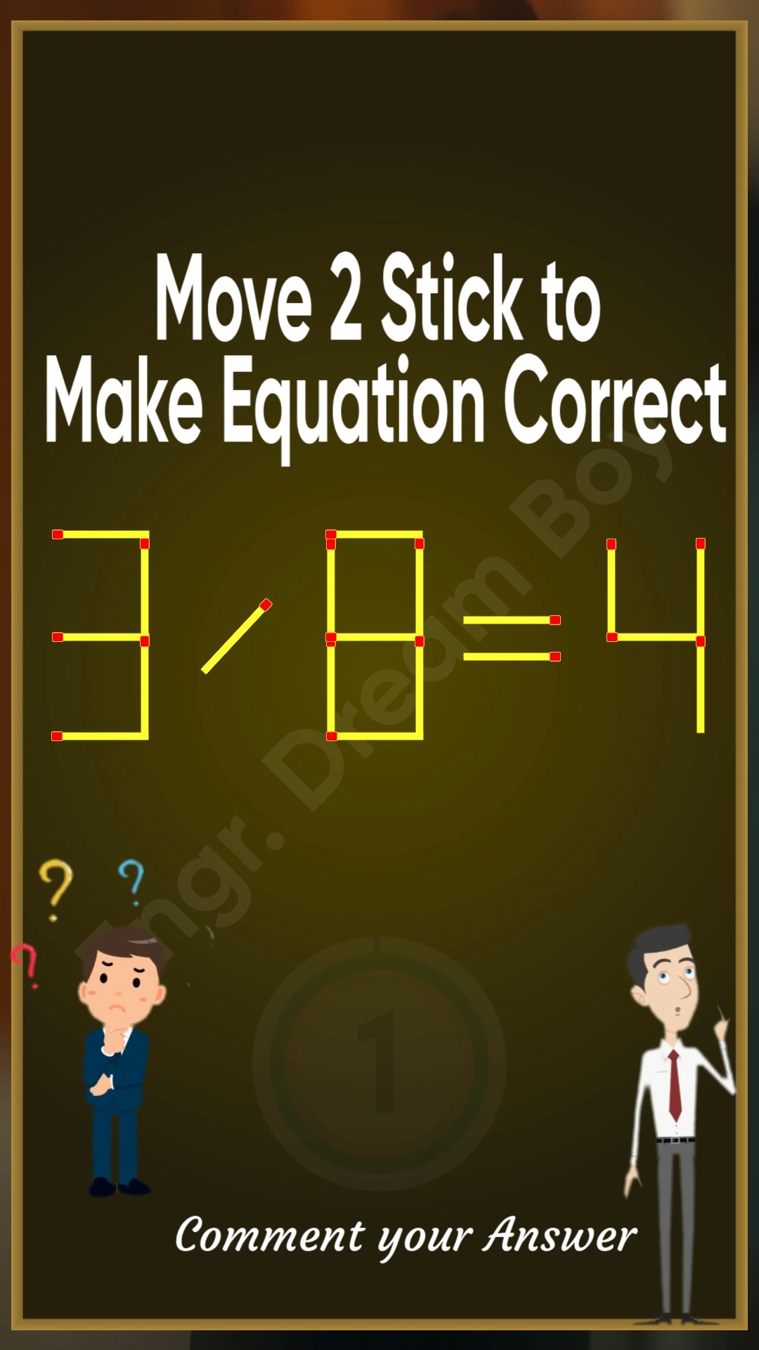 Turn the wrong Equation into Correct || Matchstick Puzzle #shorts # ...