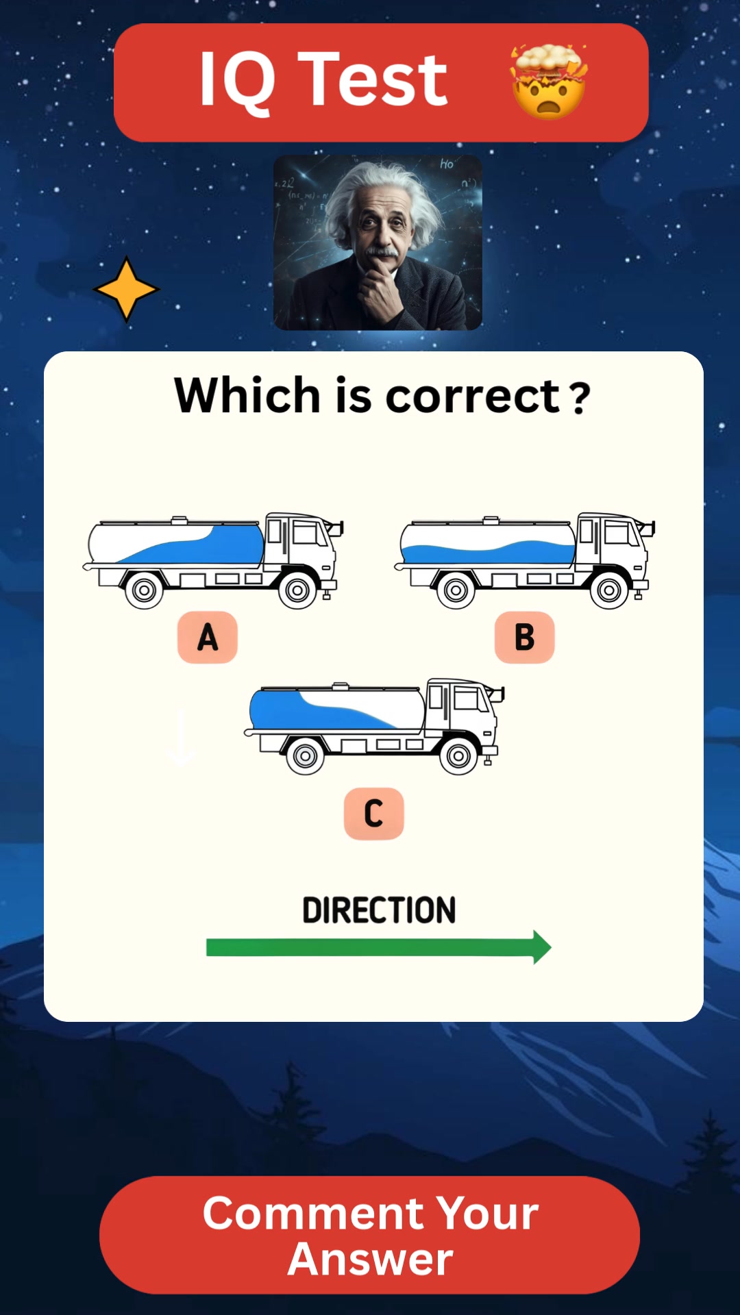 Headline: Only 5% of people get this right on the first try! 🧠🚚 Can you ...
