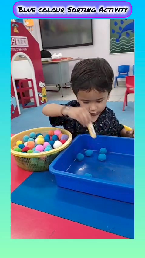 #Play and Learn Grade- Nursery Title: Fun Blue Color Sorting Activity ...