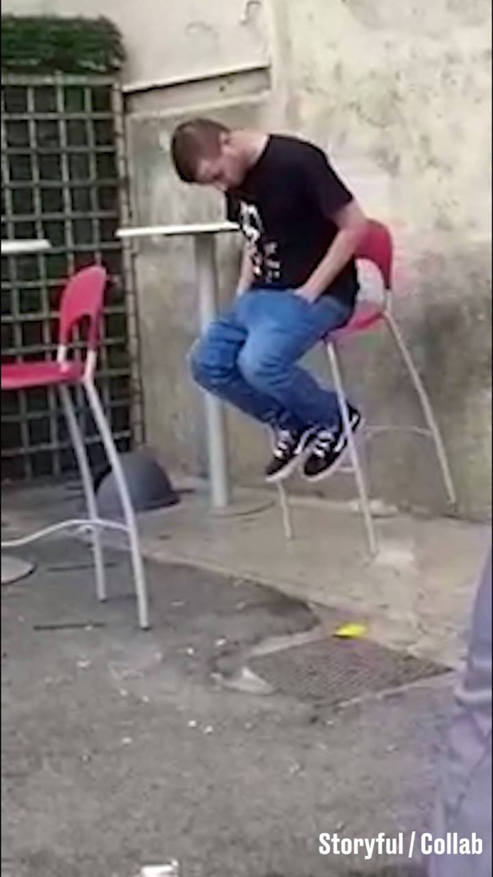 Ladbible Sleeping Drunk Guy Falling