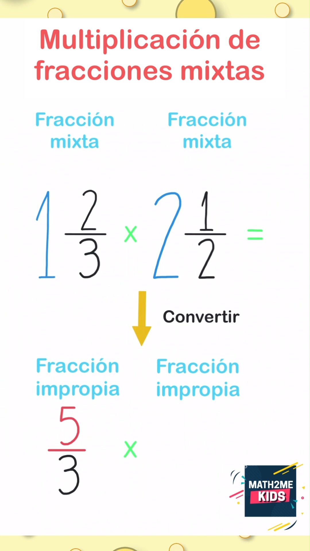 Multiplicación de fracciones mixtas 😉 | En este vídeo te explico como ...
