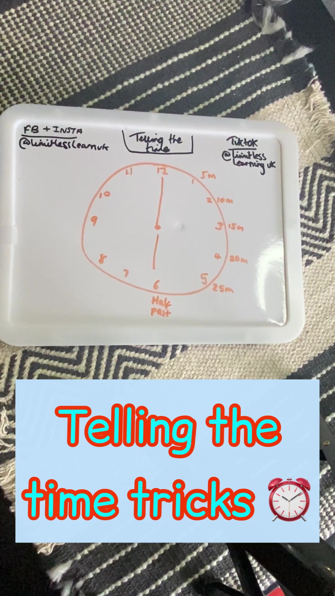 Part 1 Telling The Time Hack Maths Mathematics Math Mathtrick 0241