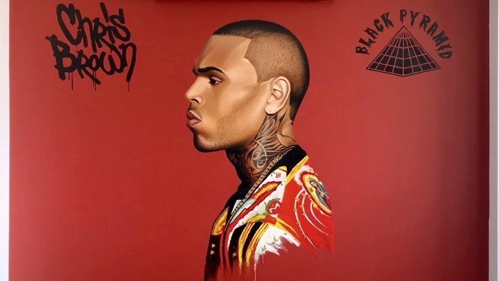 Chris Brown Portrait Commissioned Mural Chrisbrownofficial