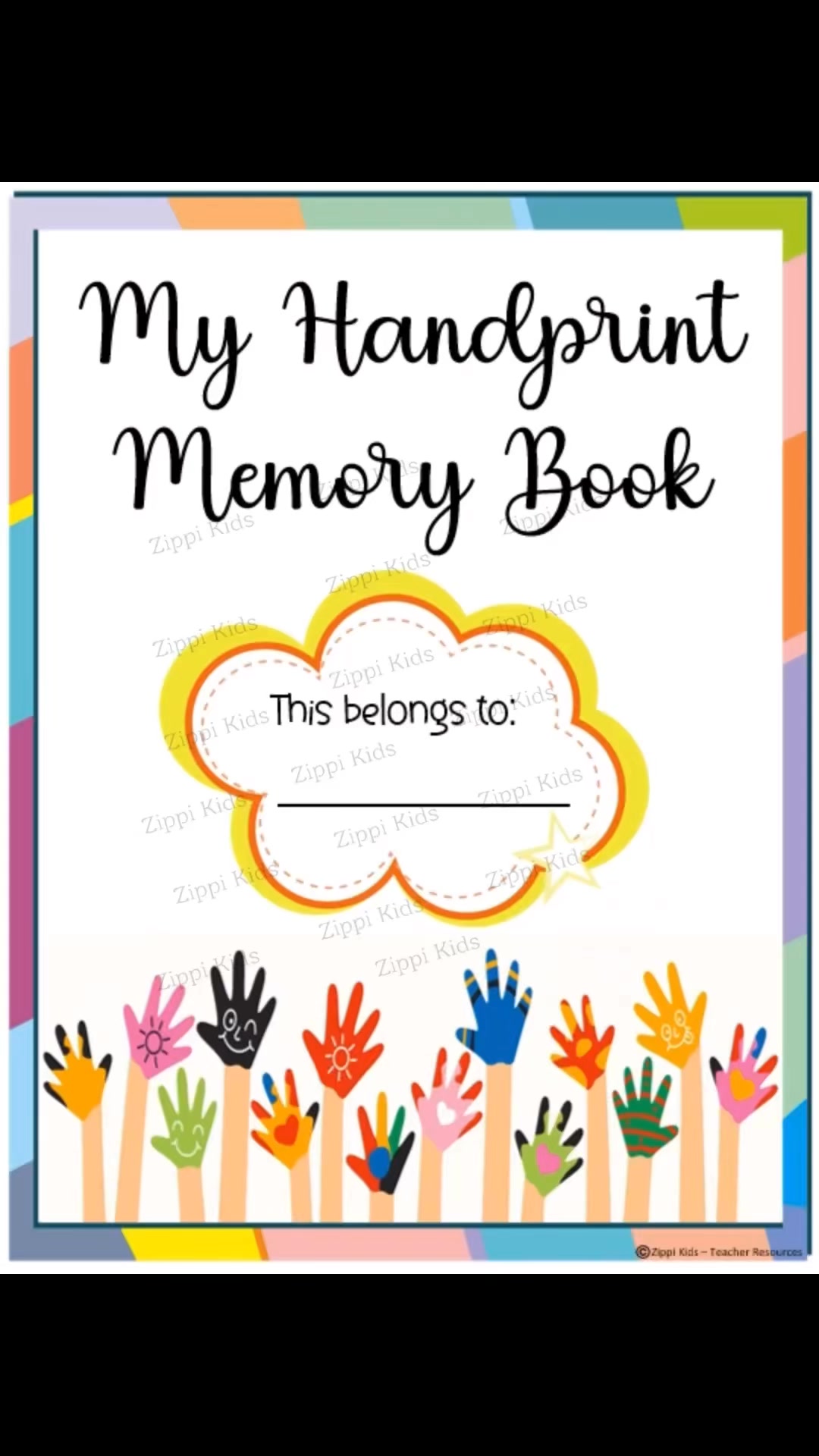 My handprint Memory book with poems !!! A perfect all the year round ...