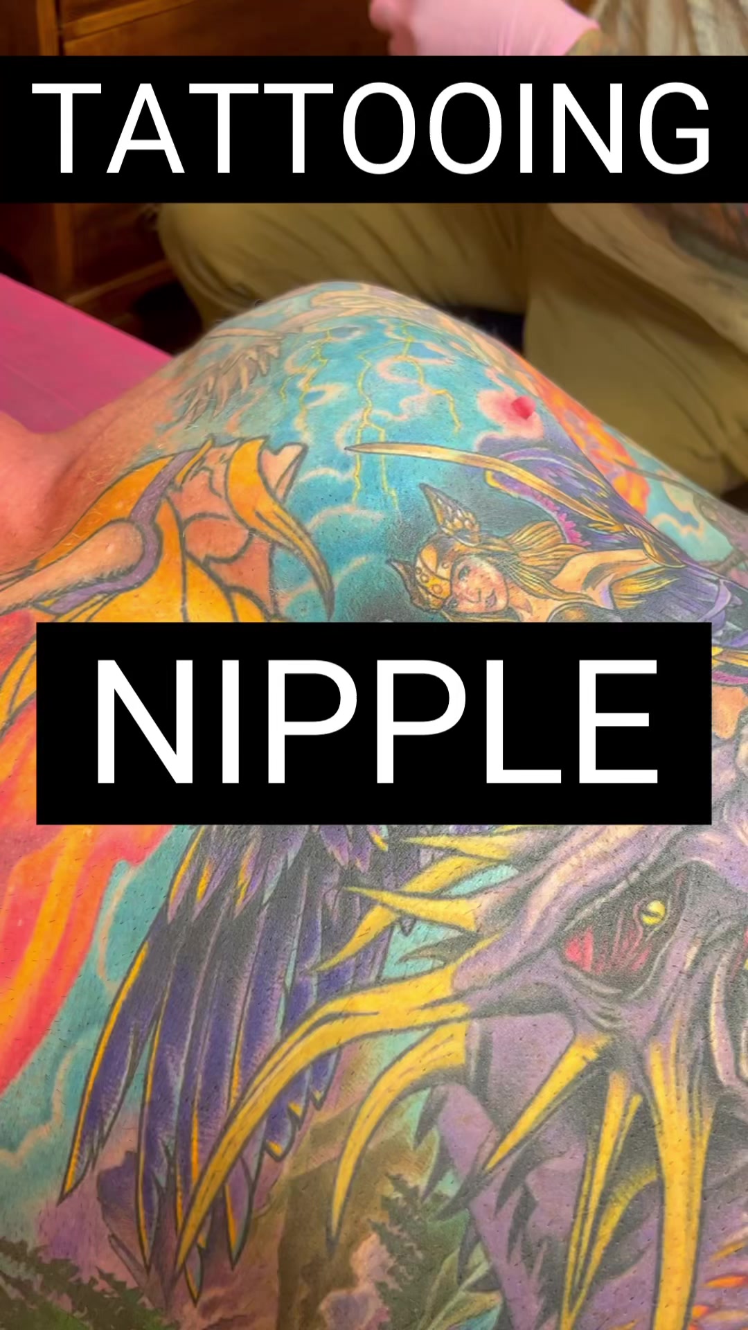 My Nipple Was Too White And Stood Out So We Tattooed It Pink Thing
