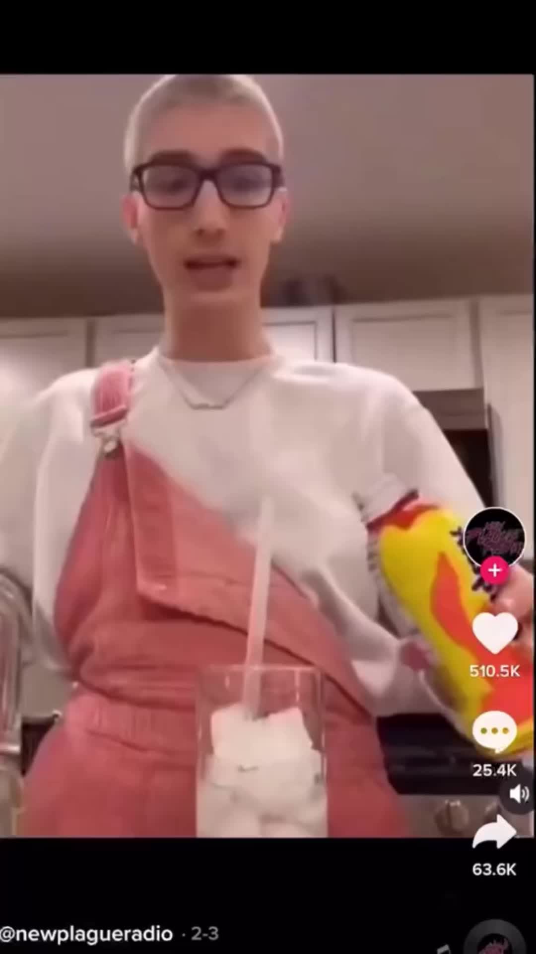 Making Strawberry Milk 🍓 By Cam Casey
