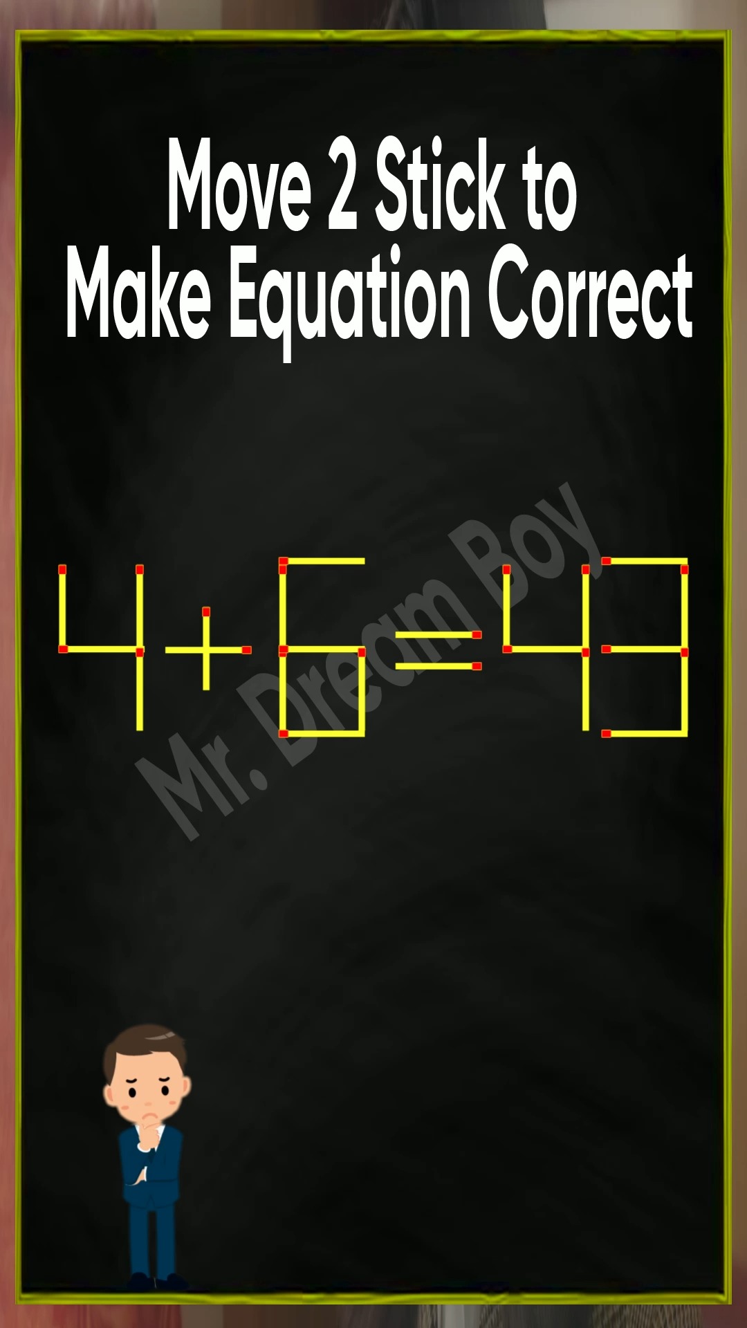 Turn the wrong Equation into Correct || Matchstick Puzzle #shorts # ...