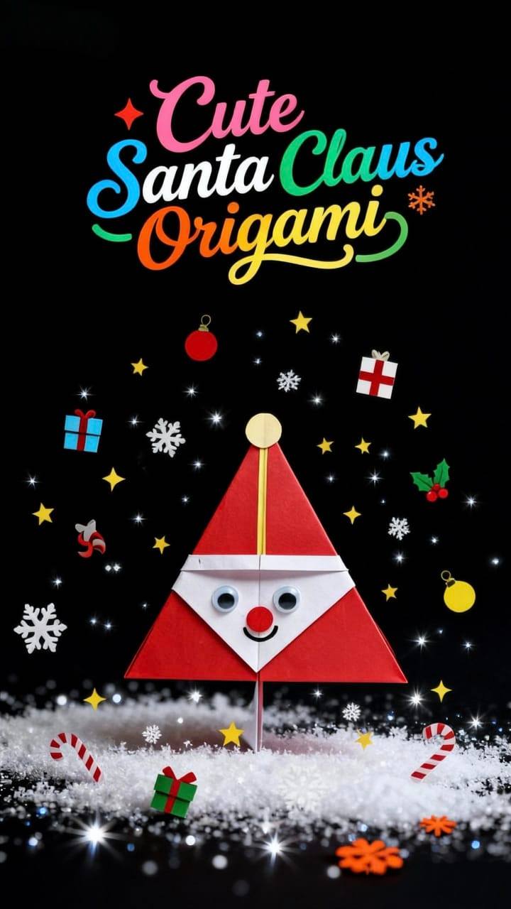 🎅 Ho Ho Ho! Easy Origami Santa Face! Get ready for the festive season ...