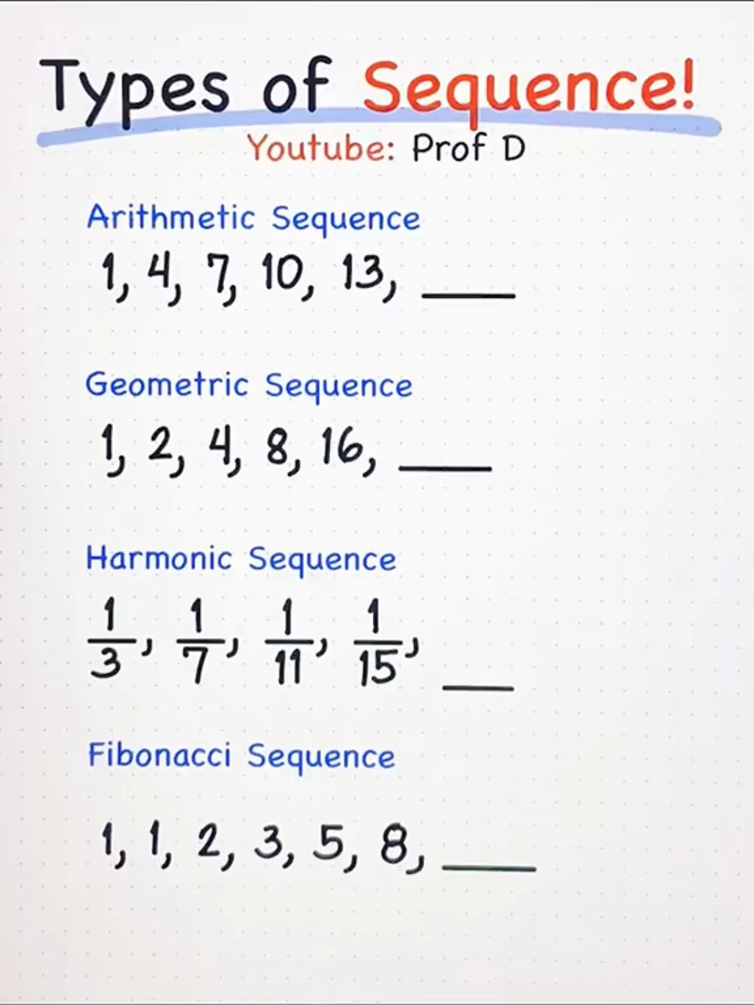 Understanding Arithmetic, Geometric, Harmonic & Fibonacci Sequences ...