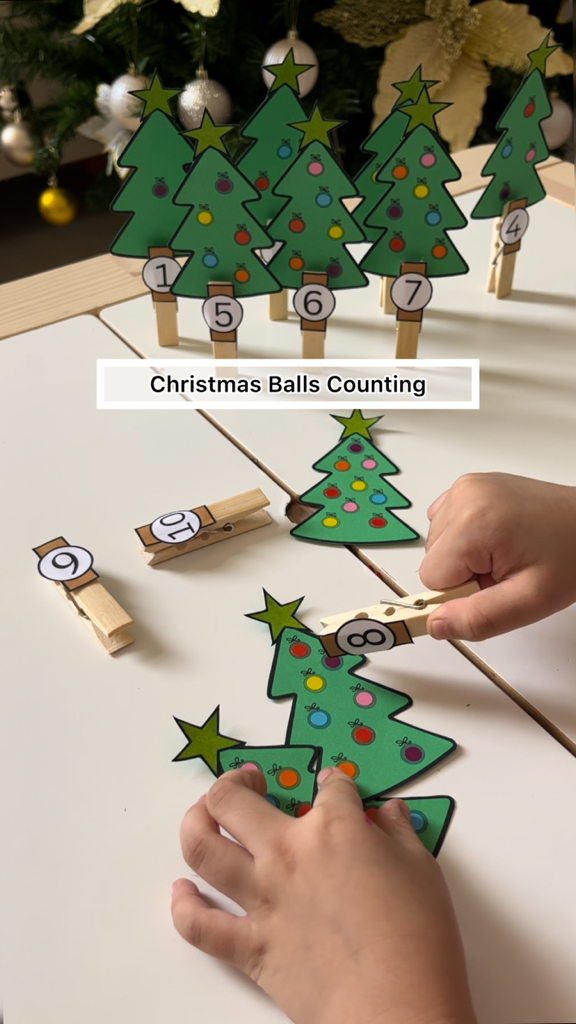 Christmas themed counting activity!🎄#happyfia #homeactivities #learning ...