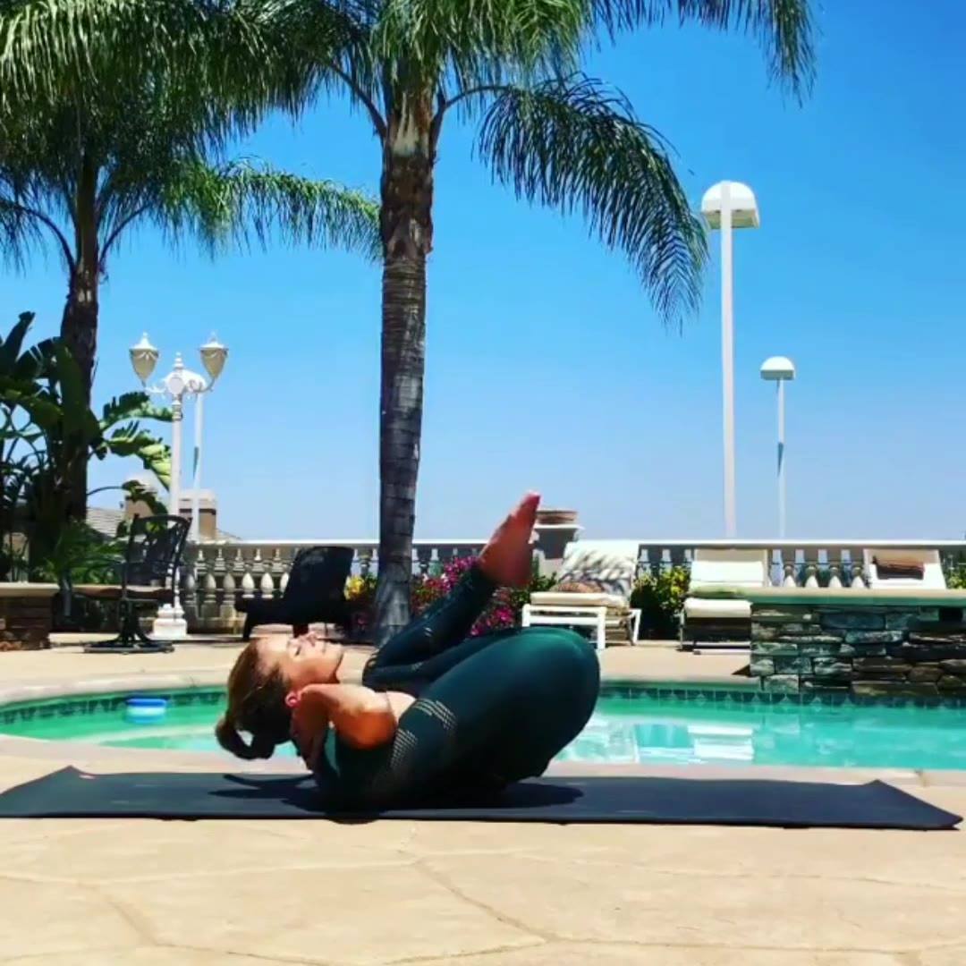 Leg Behind Head Pose Aka Eka Pada Sirsasana The Ekapadasirsasana Or Legbehindhead Pose Is
