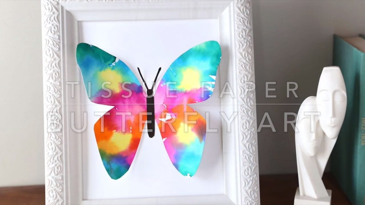 Kids can make this gorgeous butterfly art with bleeding tissue paper ...