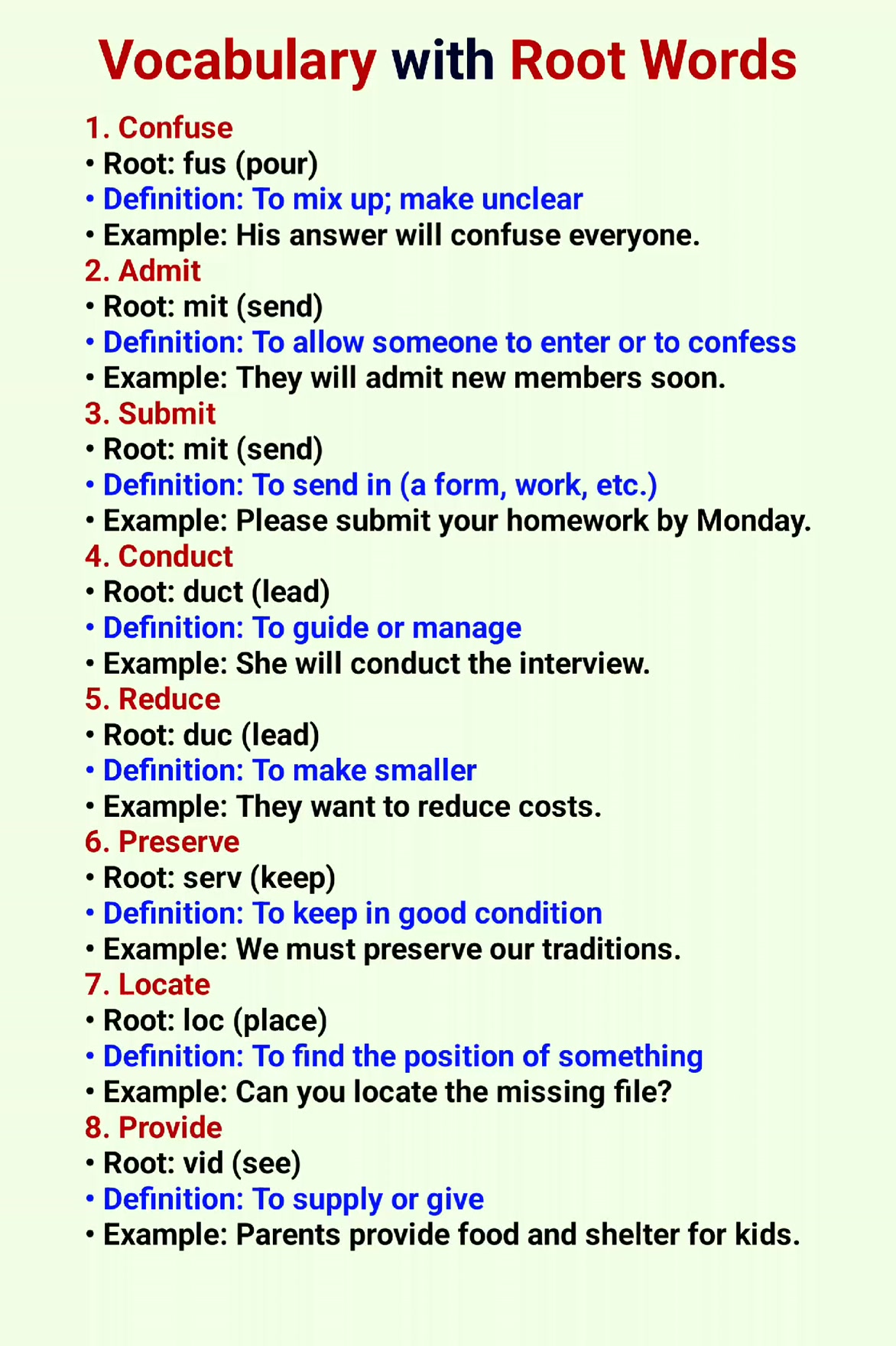 Build a strong vocabulary with root words #vocabulary #learning # ...