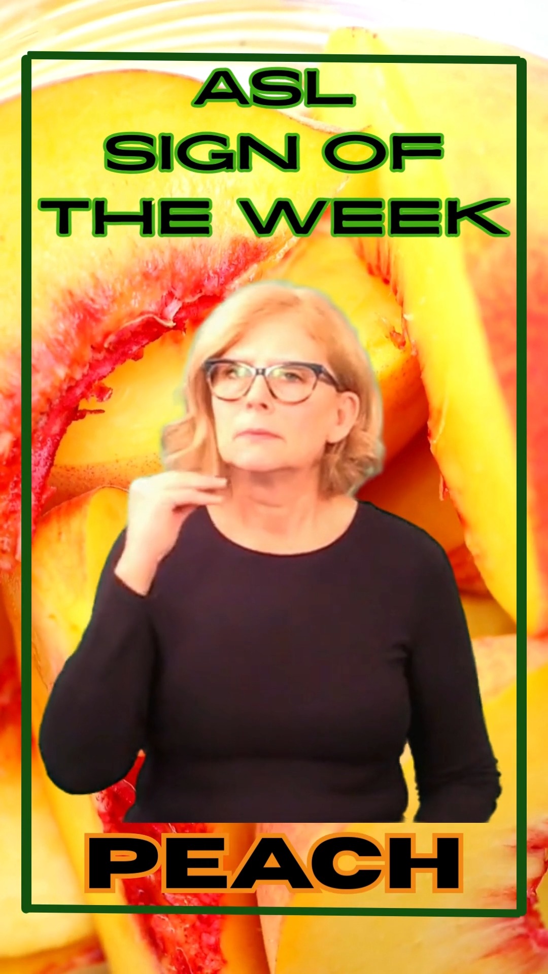 🍑 Sweet, simple, and seasonal today’s Sign of the Week is PEACH! Learn ...