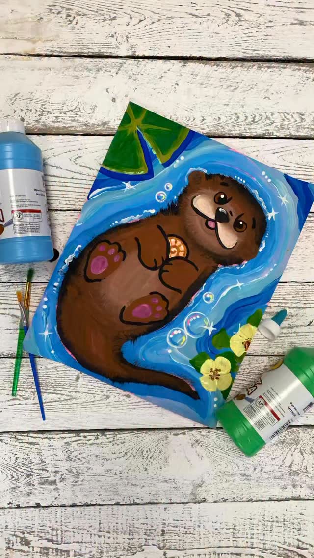 Today’s video shares how I taught this painted otter project with ...