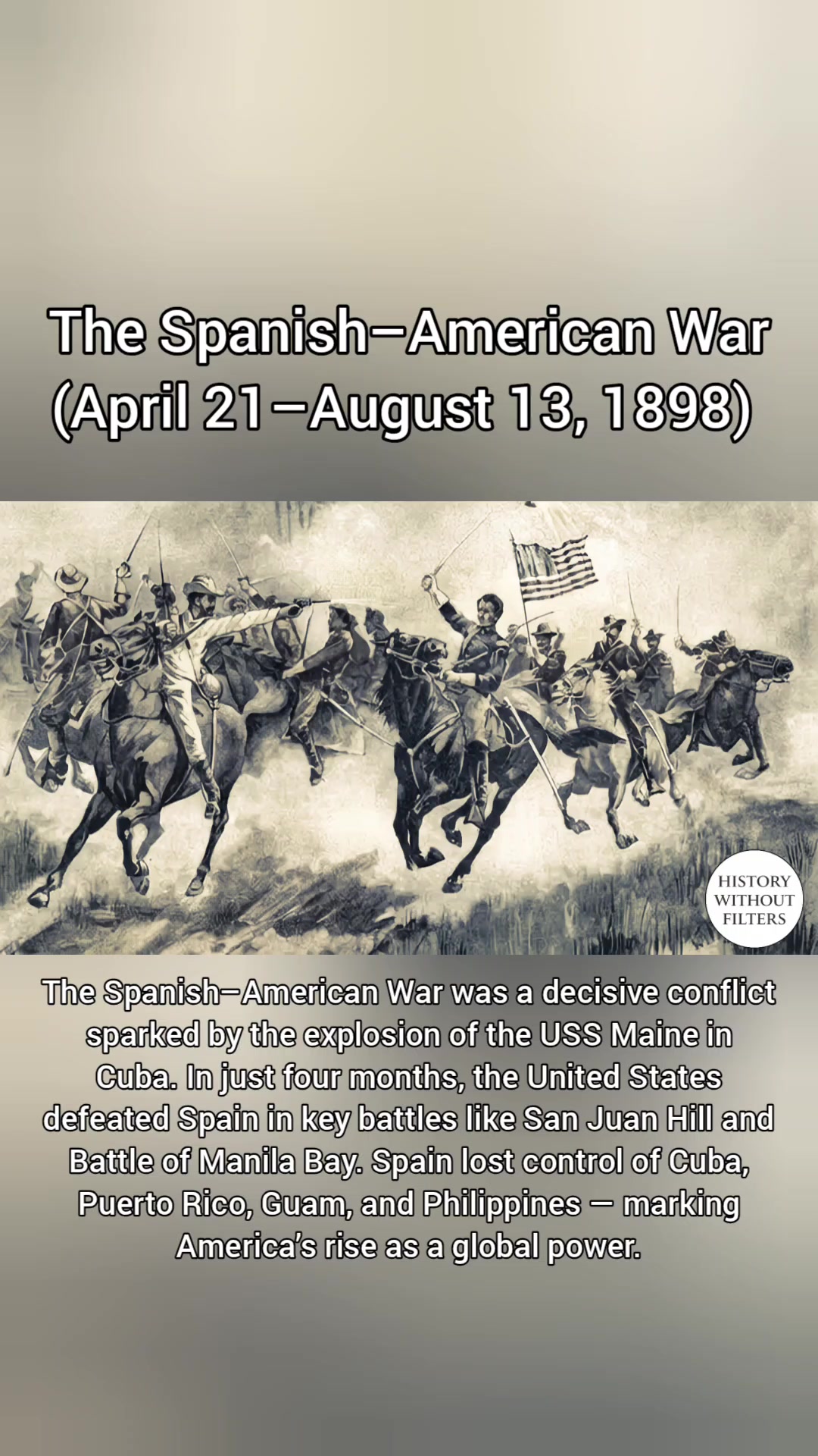 The Spanish–American War wrapped up 127 years ago (fought April–August ...