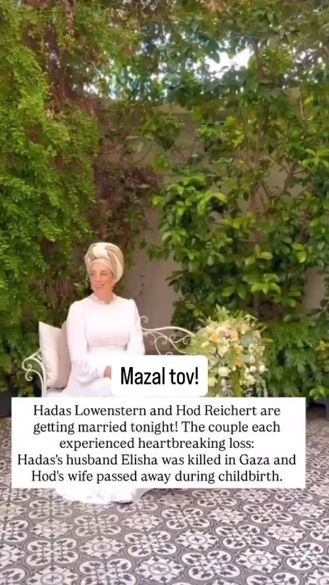A Special Wedding Hadas Lowenstern And Hod Reichert Are Getting