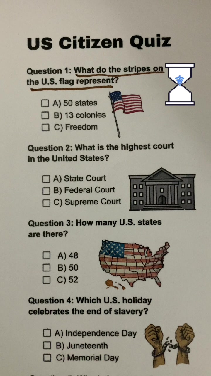 US Citizen Quiz - Can you get 5/6? #uscitizenship #usaquiz #quiz # ...