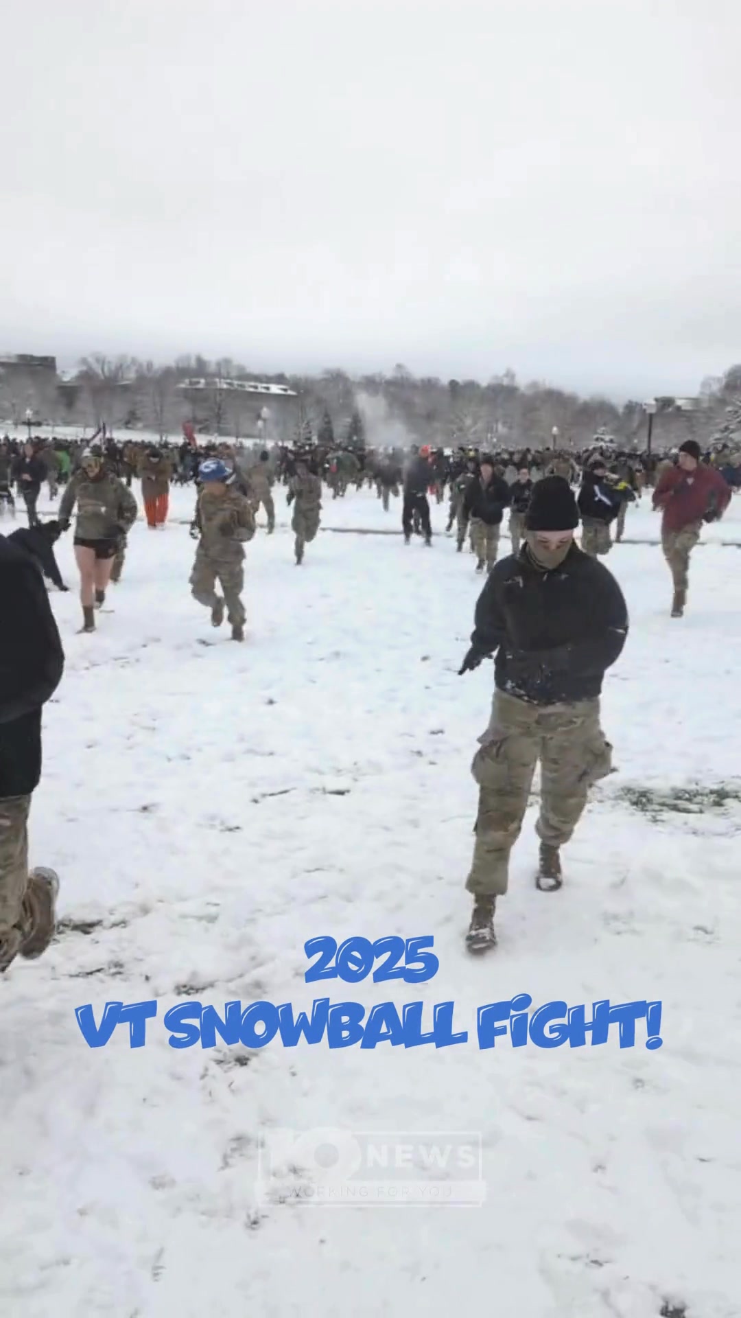 The cadets vs. civilians snowball fight got pretty crazy! https://www ...