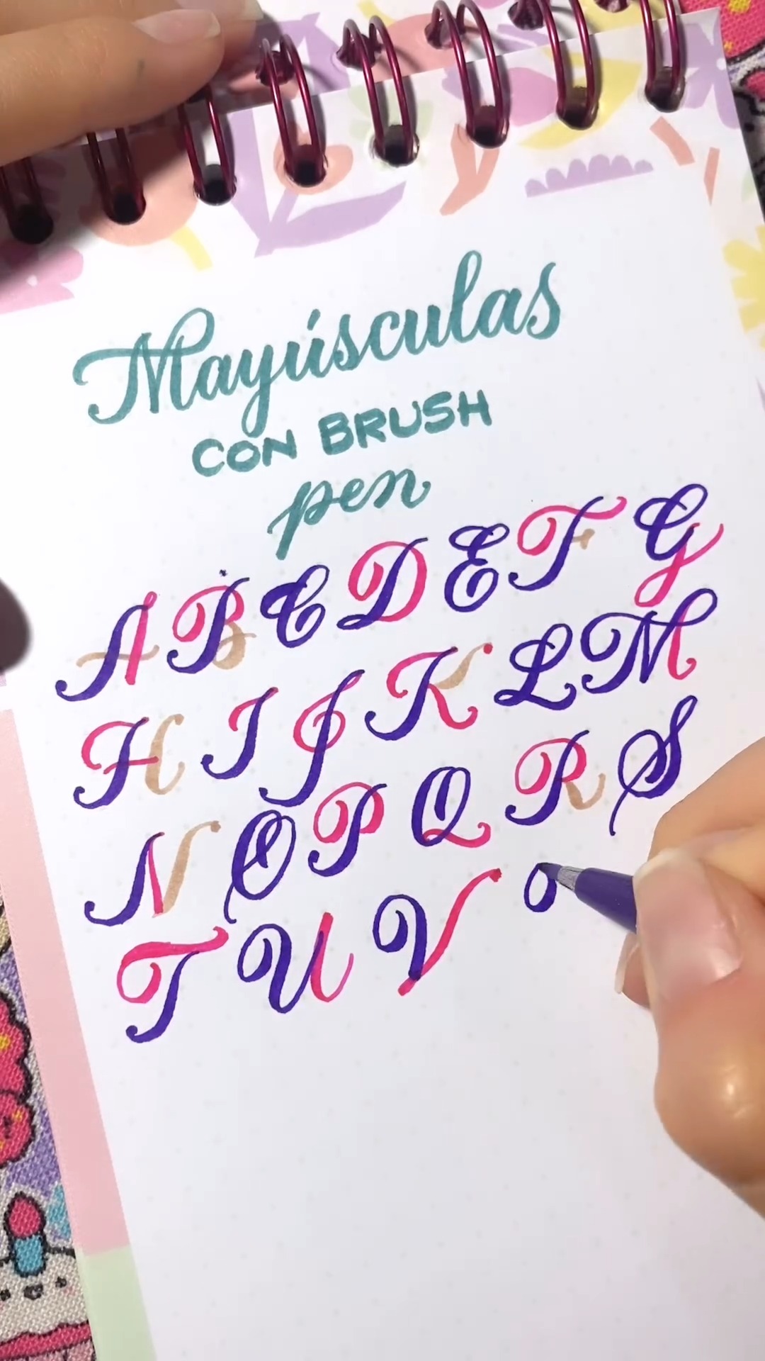 Orden de trazos para hacer un abecedario en #mayúsculas con #brushpens ...