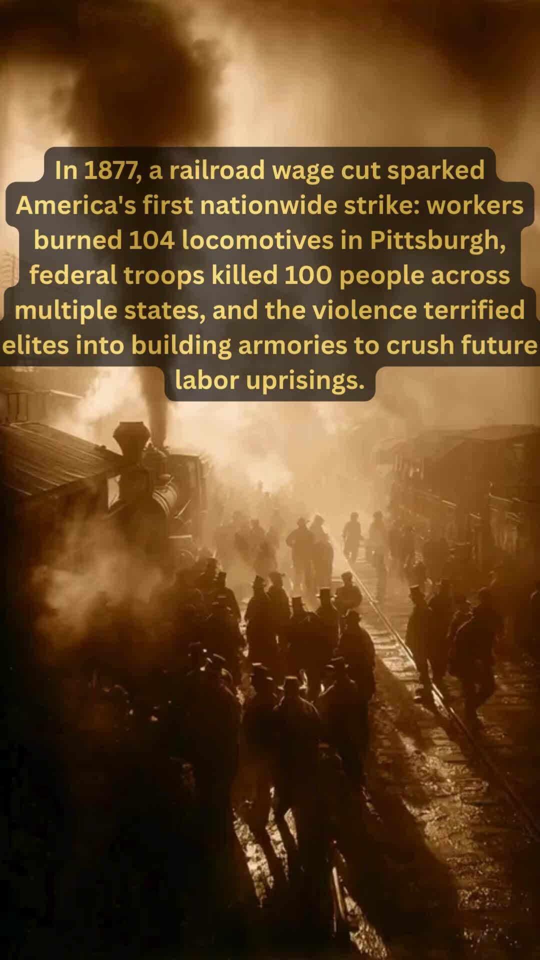 The Great Railroad Strike of 1877 erupted on July 14 when the Baltimore ...