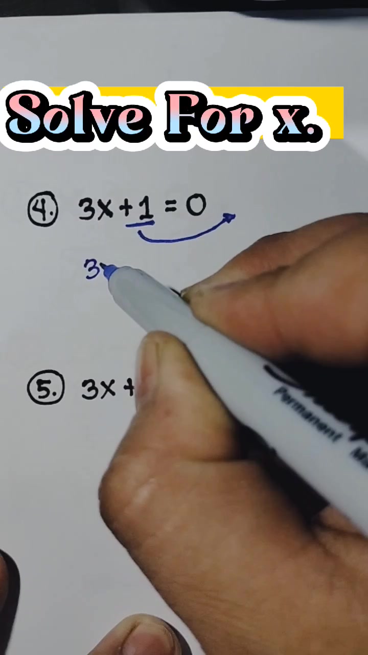 Basic Math Review Linear Equation Solve For X Basic Math Review 5067