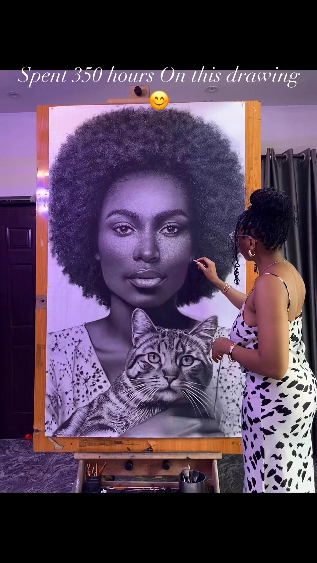 My biggest drawing yet🙂 4x6ft | Blissartbc | Facebook