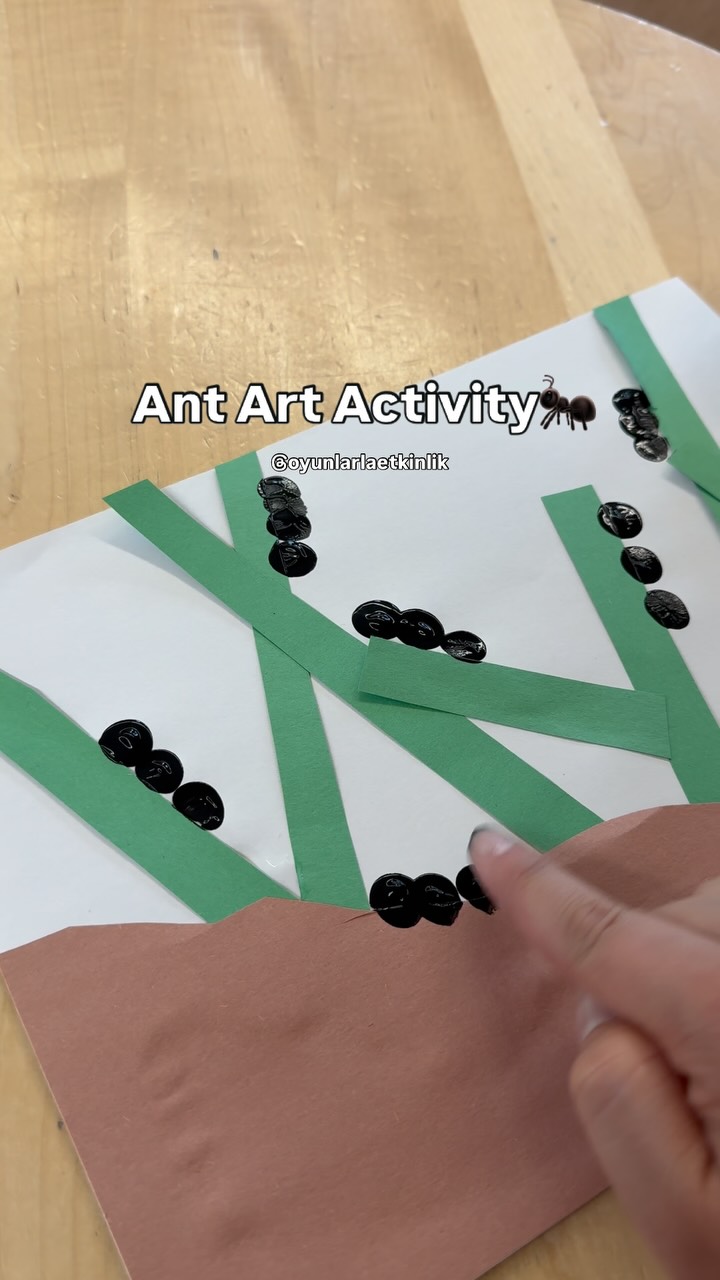 Karınca sanat etkinliği 🐜 @oyunlarlaetkinlik #kindergarten #child # ...