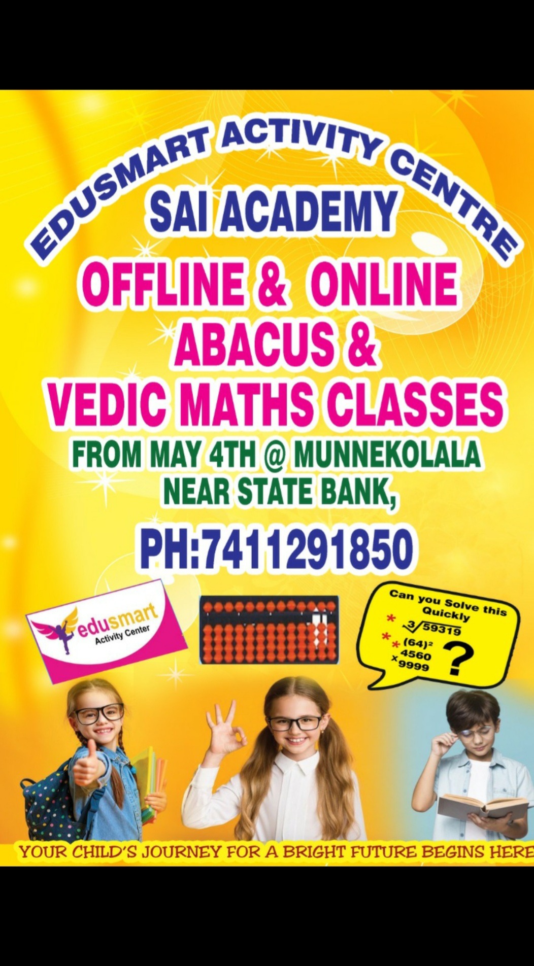 Online Abacus And Vedic Maths Classes 9927