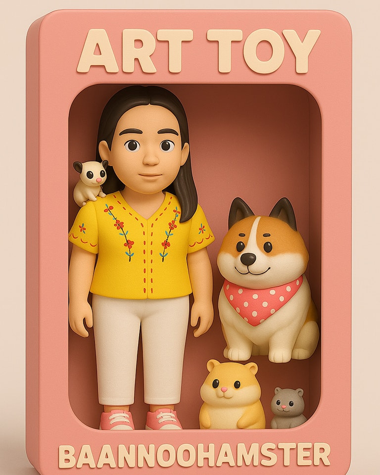 บ้านหนูแฮมสเตอร์ สร้าง Art Toy ให้ตัวเอง Ai บูลลี่พุงพี่ปีโป้ทุกภาพ