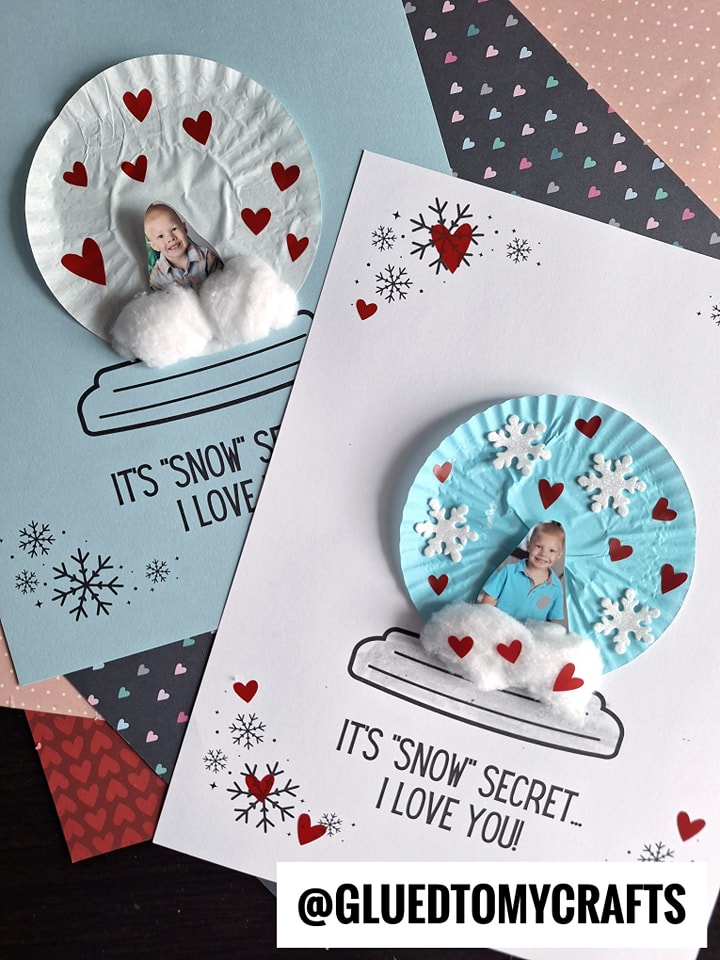 💙 Cupcake Liner Snow Globe Card -... - Glued to My Crafts | Facebook