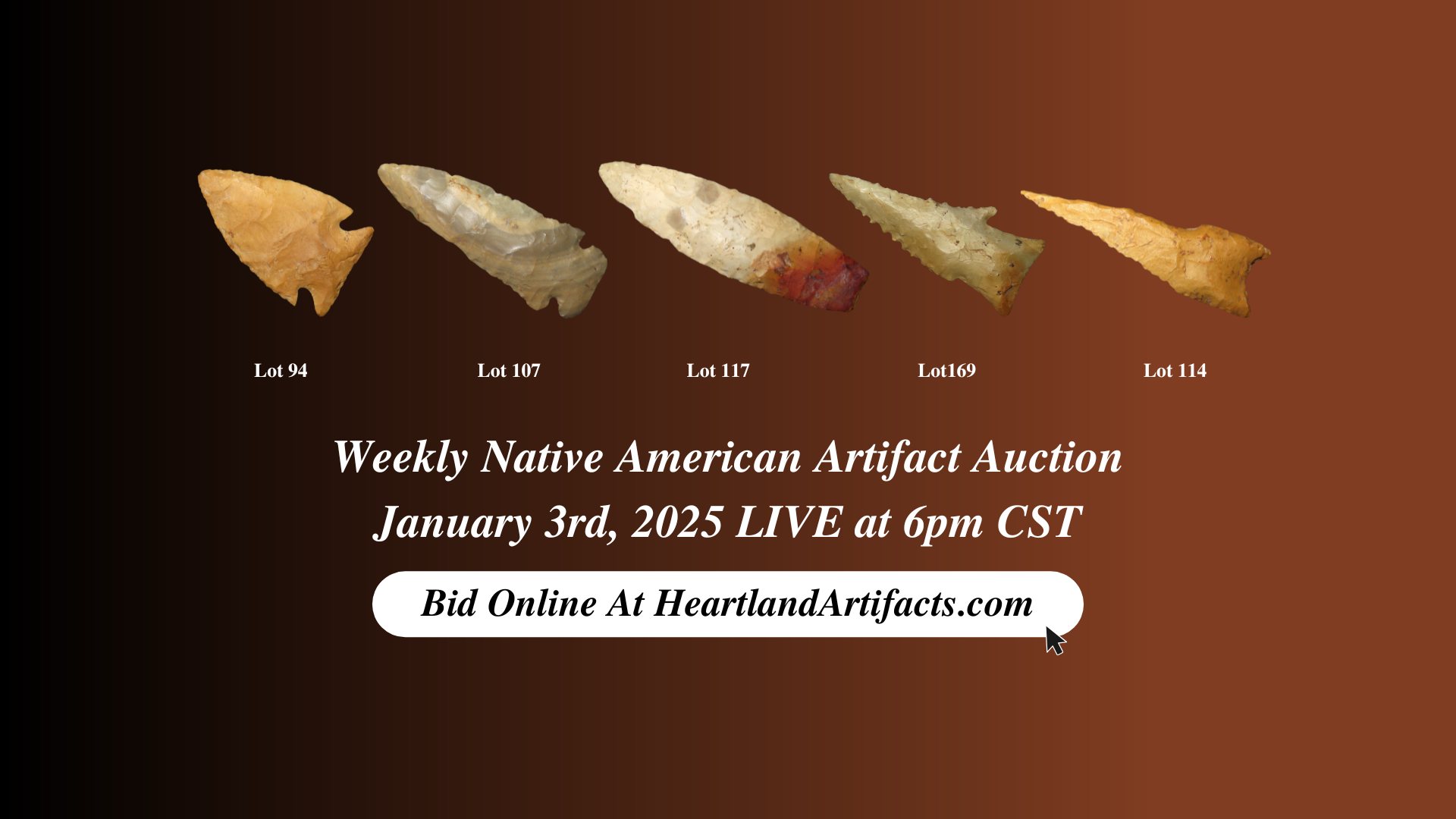 Weekly Native American Artifact Auction