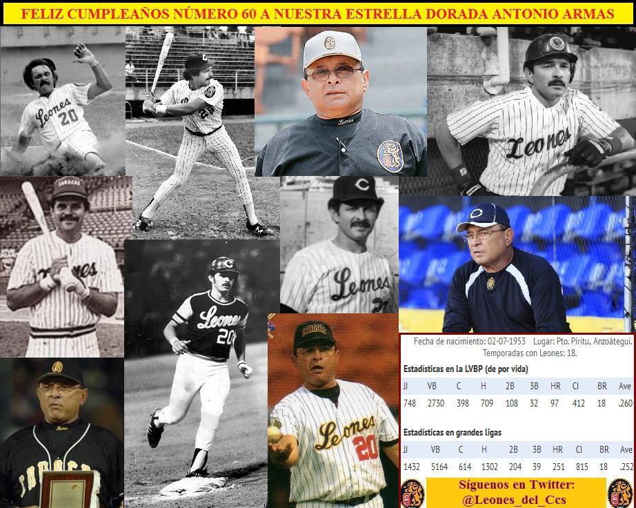 Leones Del Caracas Felicitamos A Nuestra Estrella Dorada Antonio 6023