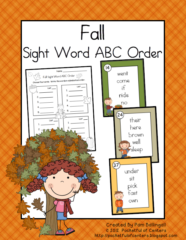 All of my "Sight Word ABC Order"... - Pocketful of Centers | Facebook
