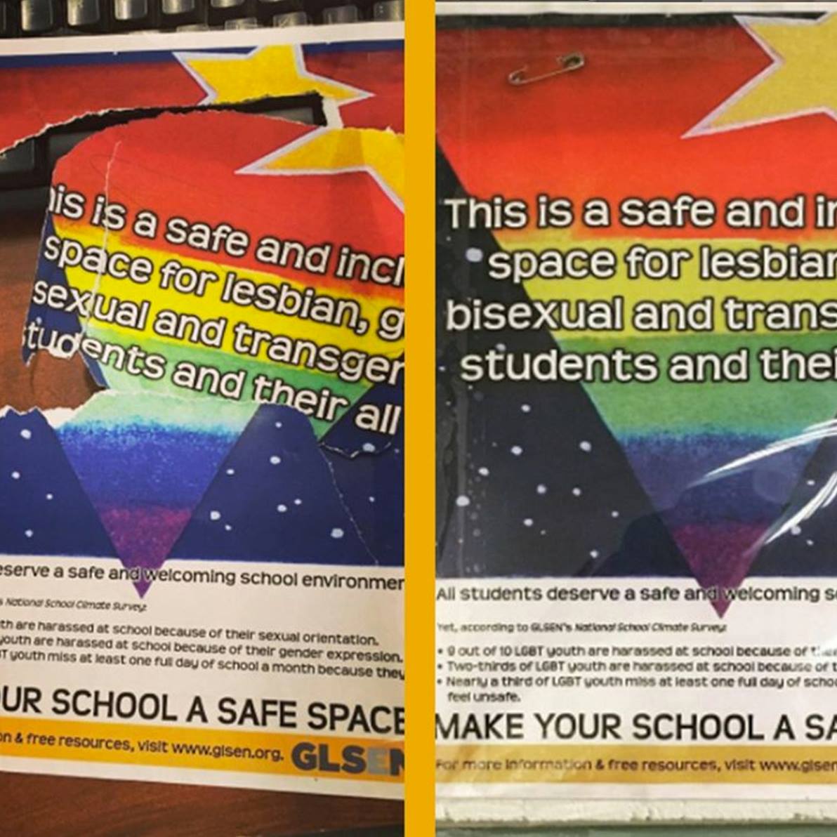 Lgbt Safe Place Posters 19X12 FERRARO LGBTQ SAFE SPACE SLV In Signage