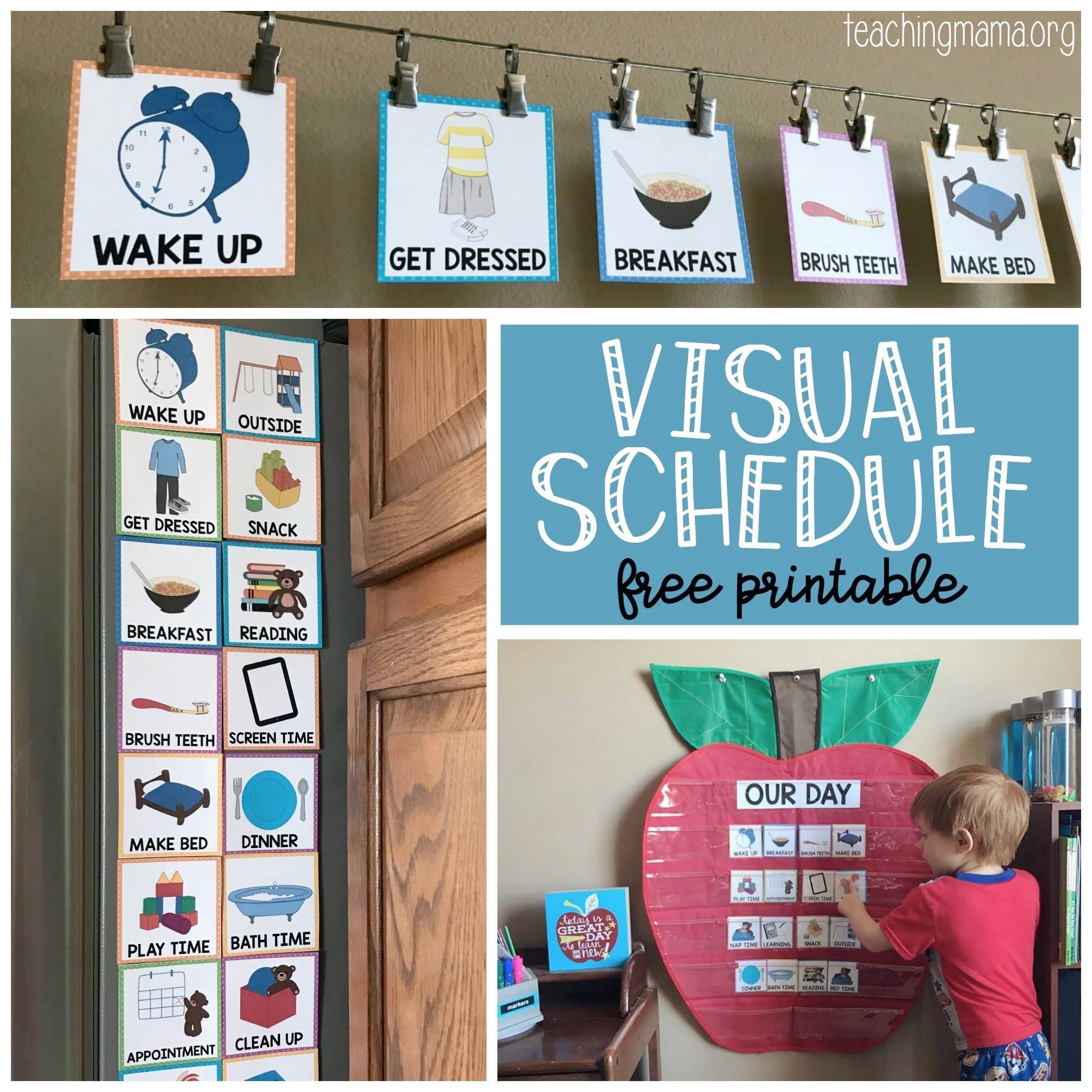 This is a wonderful visual schedule for toddlers and preschoolers ...