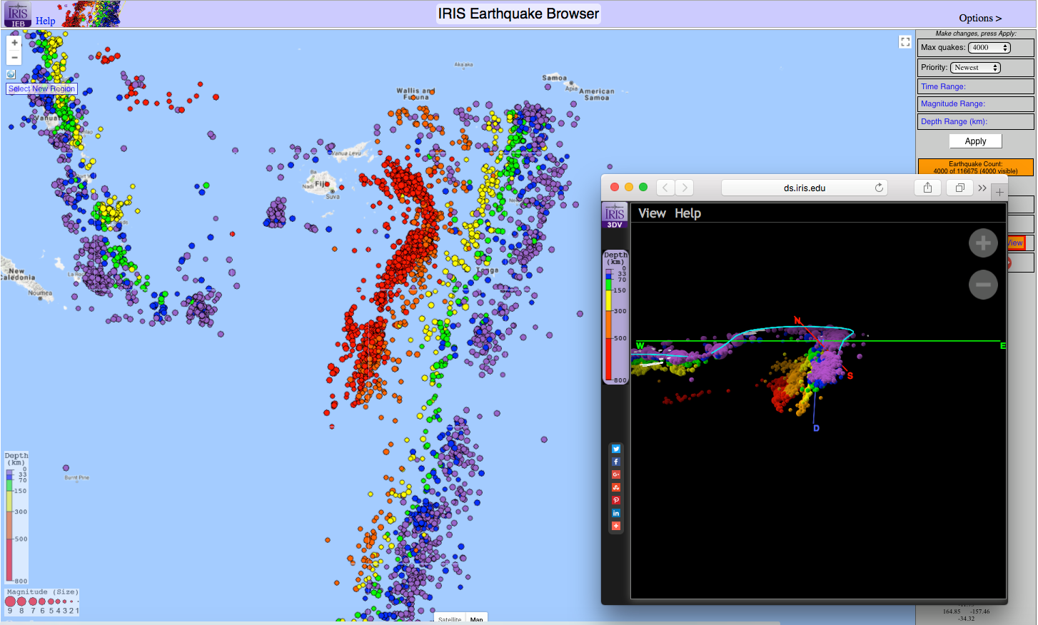 EarthScope - Interactive Earthquake Browser (IEB) - Interactive map for ...