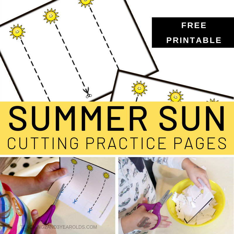 SUMMER CUTTING PRACTICE ☀️ Work on scissor skills with these fun and ...