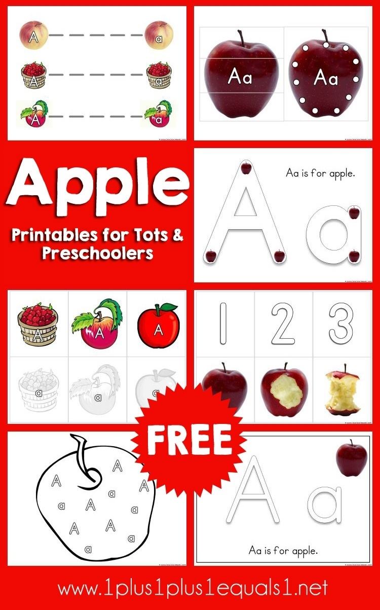 1+1+1=1 - Try out Tot School Printables with our FREE Letter A unit ...