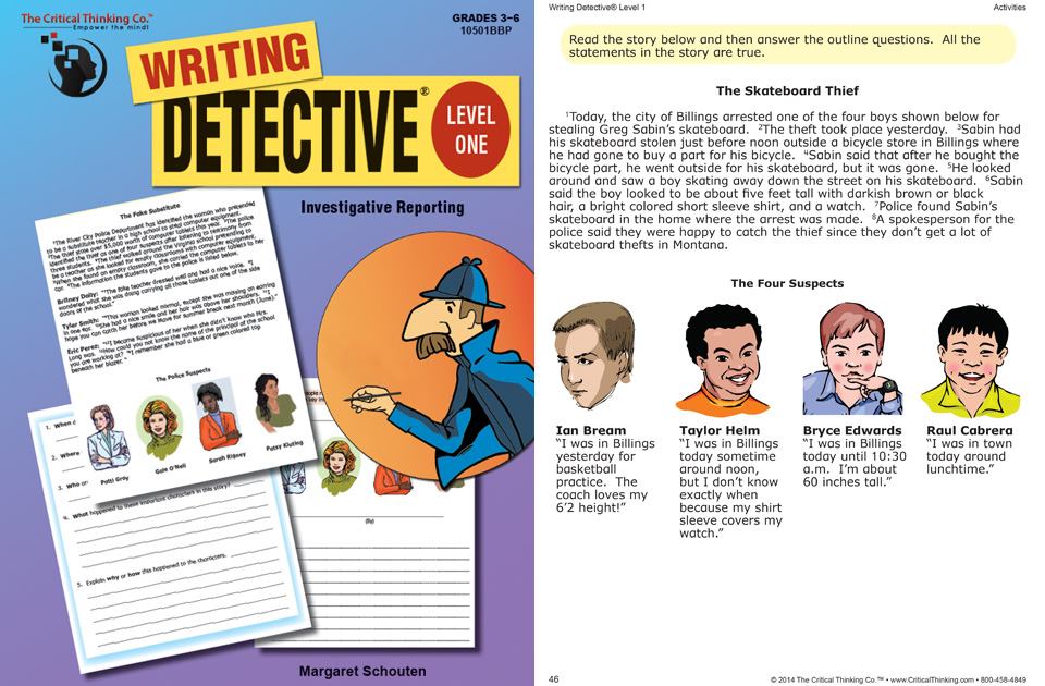 The Critical Thinking Co. - AWARD WINNER! Writing Detective® Level 1 ...
