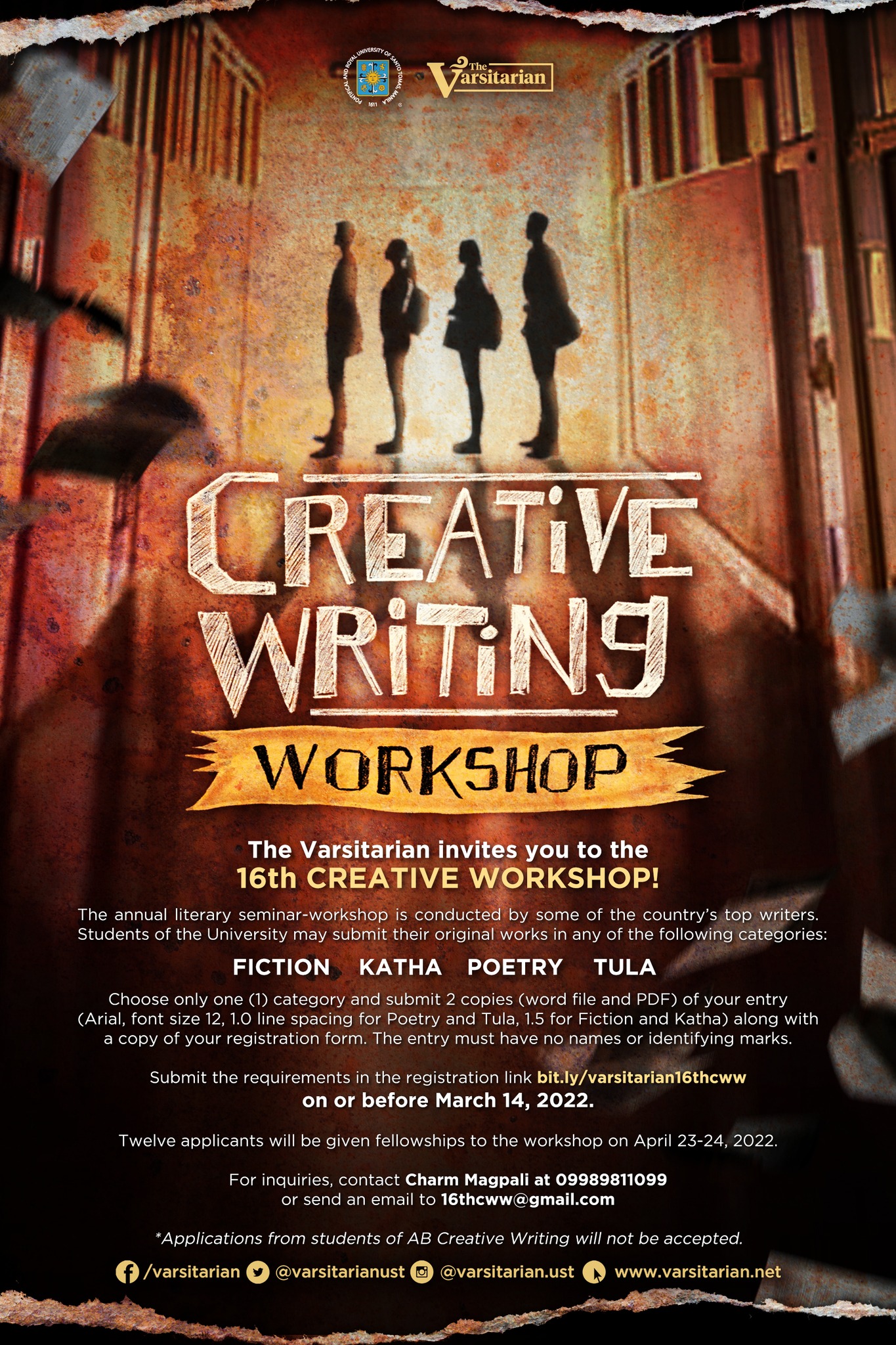 The Varsitarian - The Varsitarian invites you to the 16th CREATIVE ...