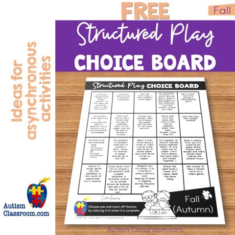 Free Fall Play choice board!!! #edu... - Autism Classroom