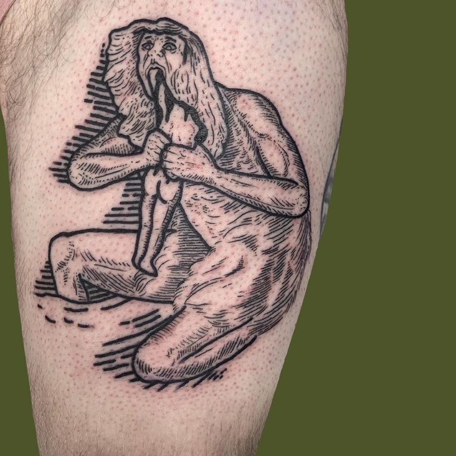 Saturn Devouring His Son Tattoo