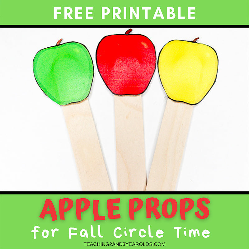 PRINTABLE APPLE PROPS 🍏🍎 Using props is a great way to keep young ...