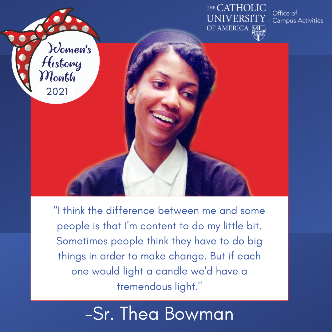 CatholicU - Happy #womenwednesday ! Today, we're highlighting Sr. Thea ...