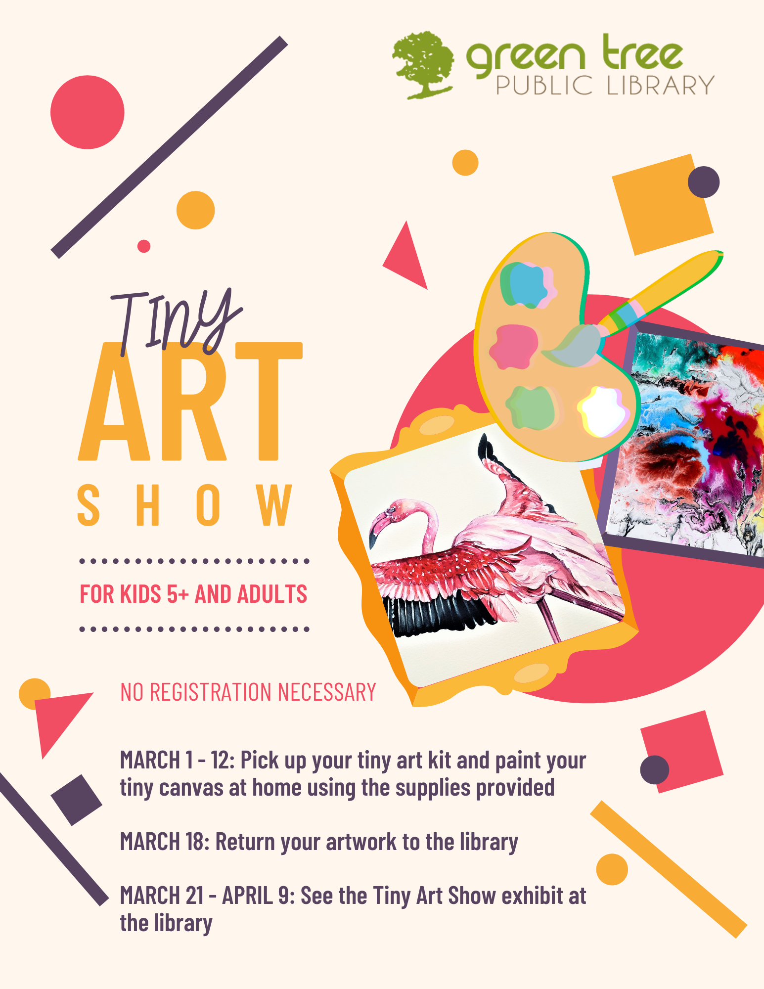 Green - We’re having an Art Show – a TINY art show! And our Tiny Art ...