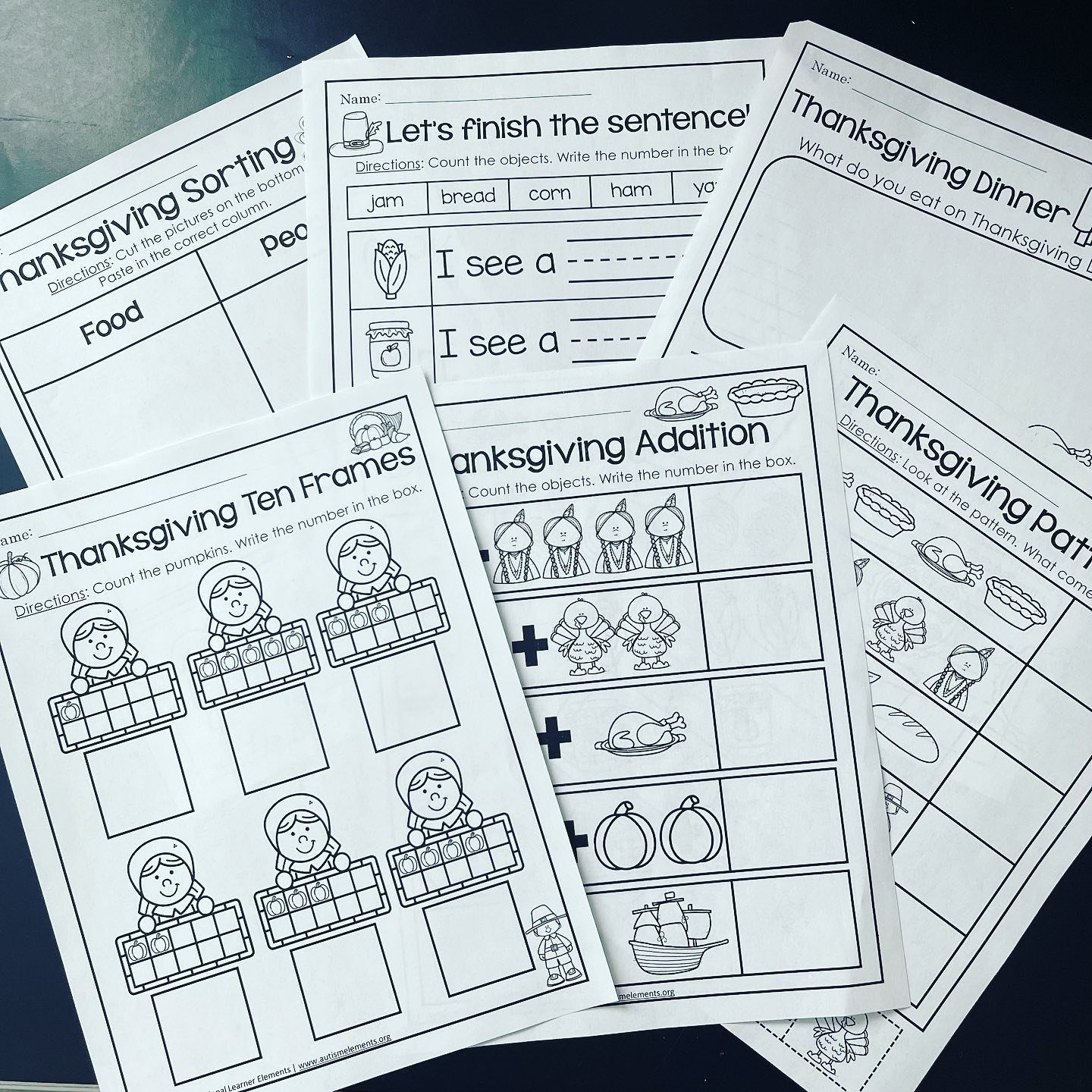 Autism Elements - Here are some ready to use Printables....