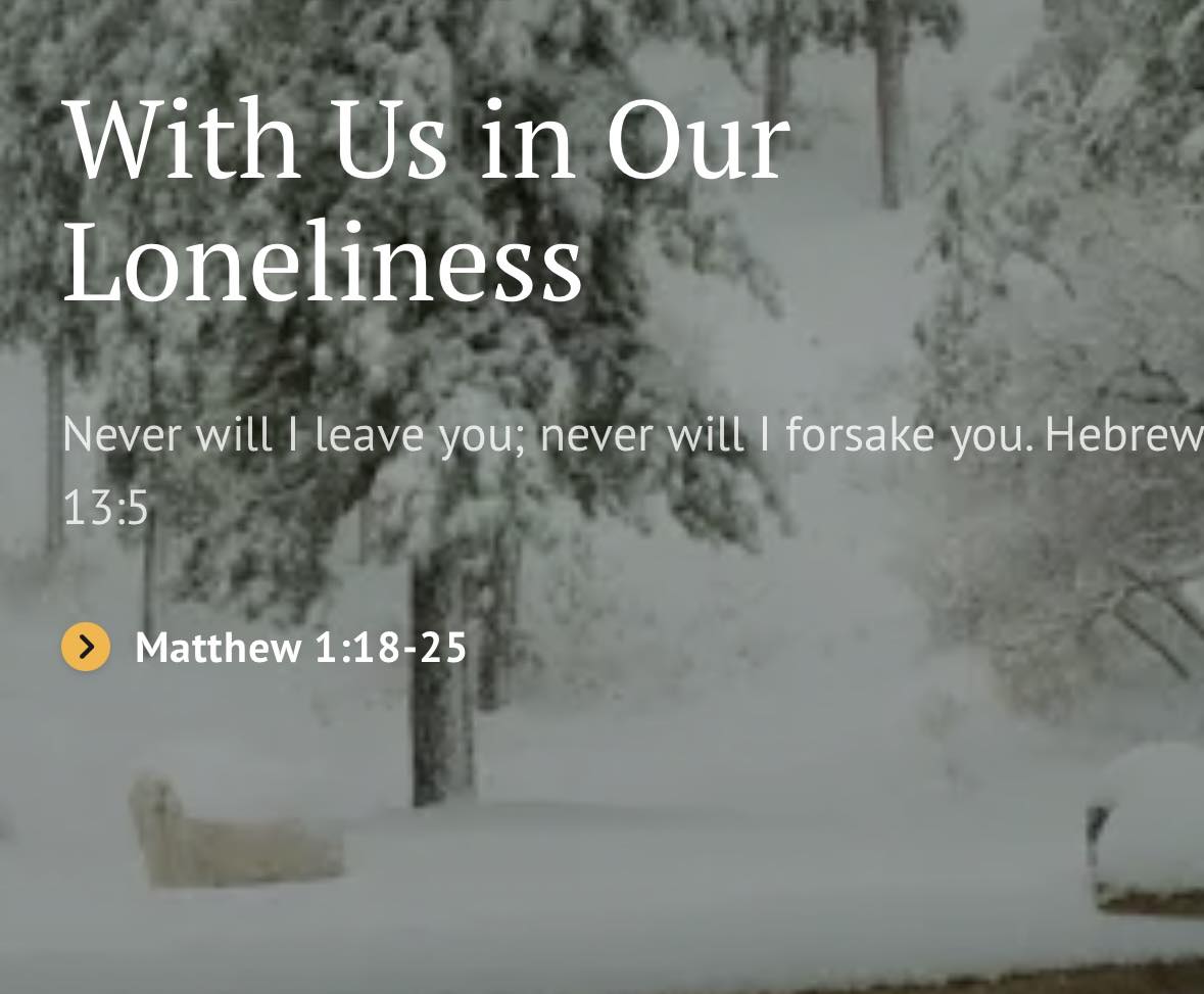 Aimee - As believers in Jesus, we’re never alone. We’ve been born again ...