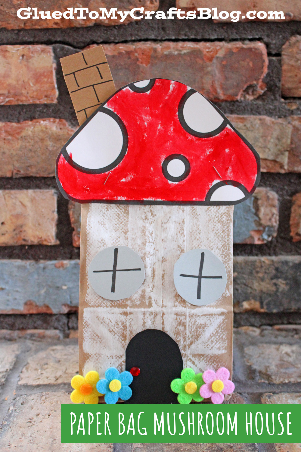 Glued - Paper Bag Mushroom House Craft for Spring 🌸 https://www ...